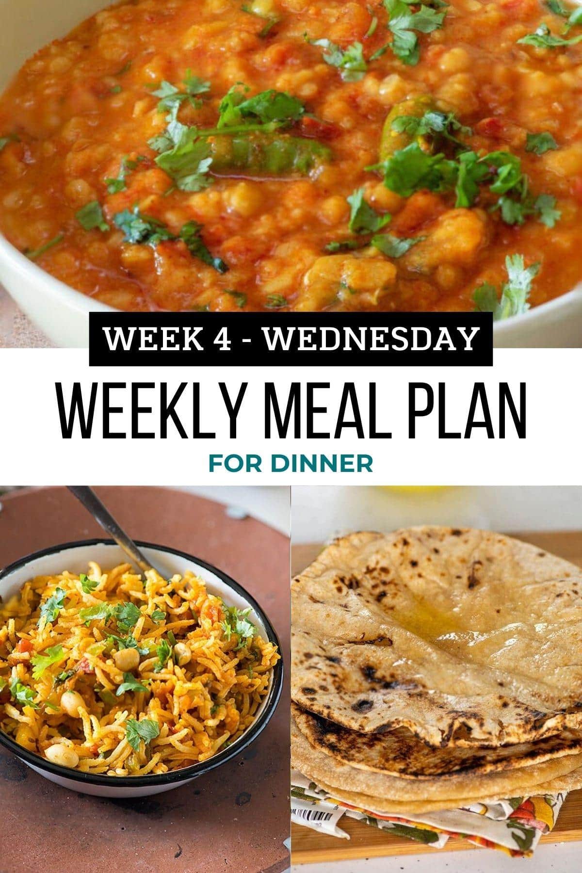 Weekly Indian Meal Plan 4 | Dinner Ideas Meal Prep For Week
